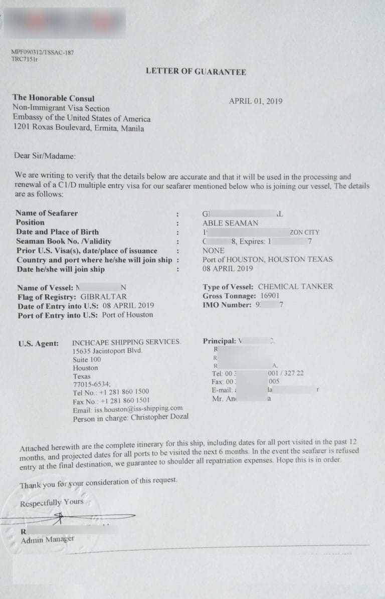 US Visa for Seafarers Application and Renewal Guide | Captain’s Mode ...