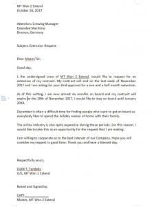 Sample Letters of Repatriation, Extension, & Early Vacation Requests ...